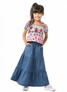 Saia Longa Infantil – 36 Modelos Apaixonantes com Dicas de Looks!