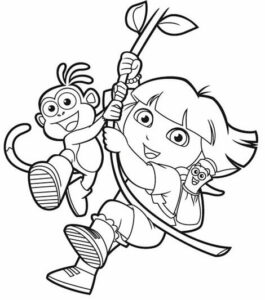 Dora Aventureira para Colorir: +57 Ideias Fofas para Imprimir!