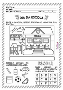 +50【ATIVIDADES DIA DA ESCOLA】para Imprimir Grátis